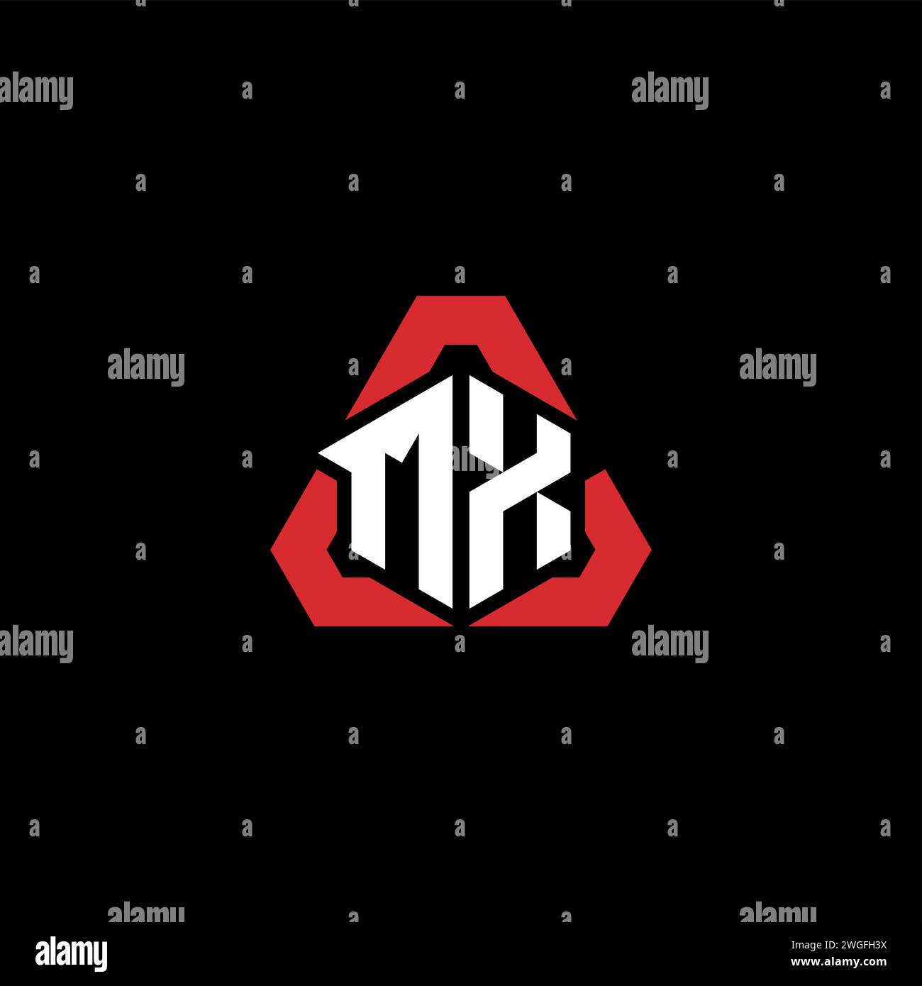 MX initial logo modern and futuristic concept for esport or gaming logo ...