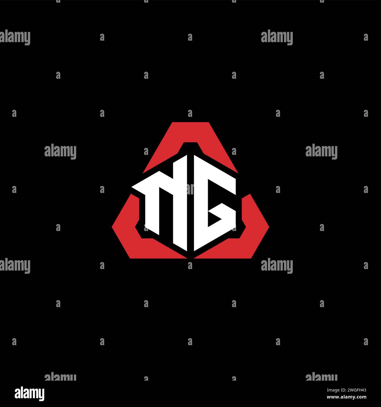 NG initial logo modern and futuristic concept for esport or gaming logo ...