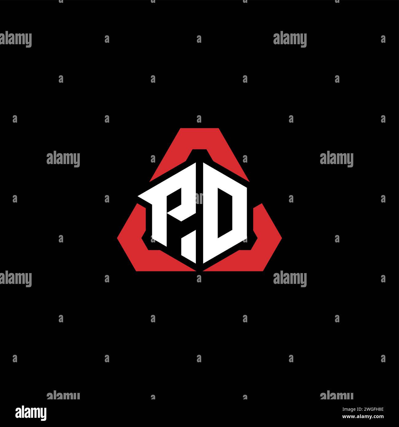 PD initial logo modern and futuristic concept for esport or gaming logo ...