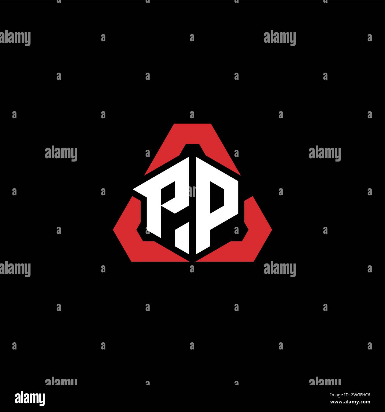 PP initial logo modern and futuristic concept for esport or gaming logo ...