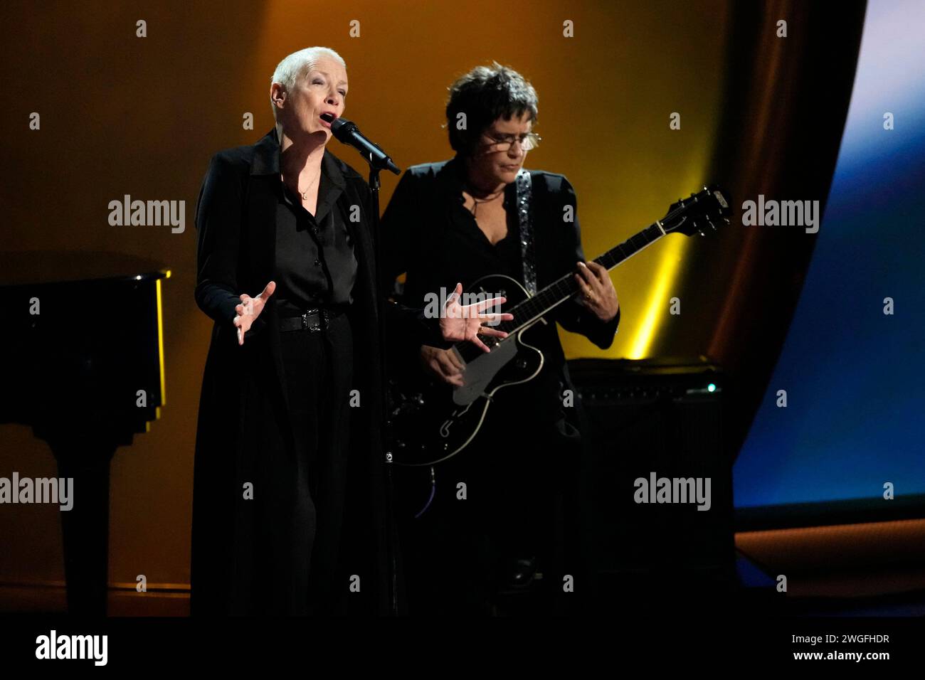 Annie Lennox pays tribute to Sinead O'Connor during the 66th annual ...