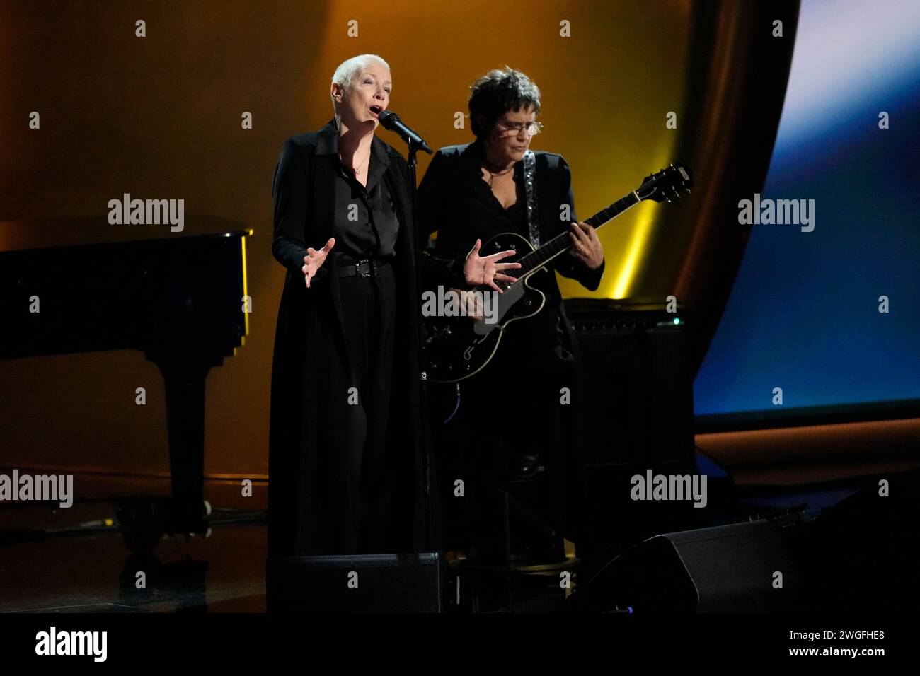 Annie Lennox pays tribute to Sinead O'Connor during the 66th annual ...