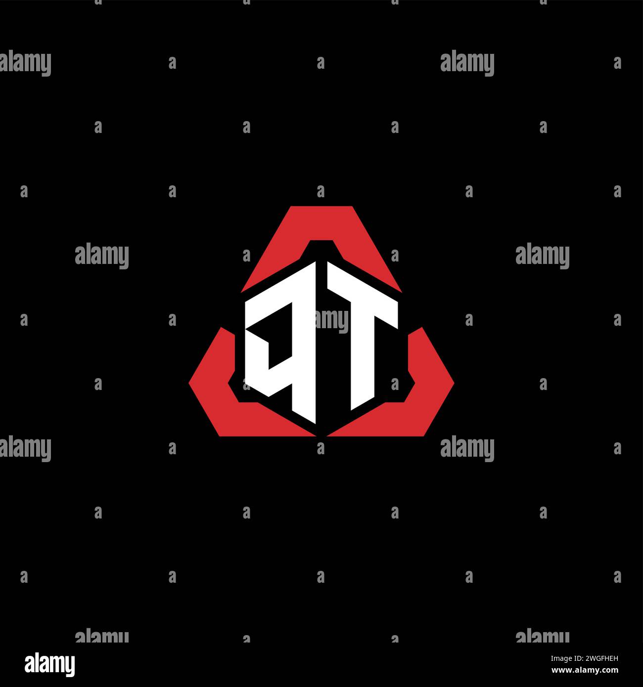 QT initial logo modern and futuristic concept for esport or gaming logo ...