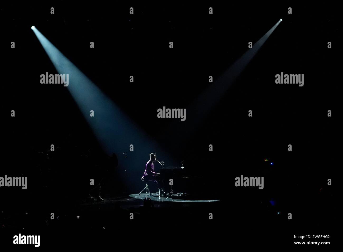 Jon Batiste performs during an in memoriam tribute during the 66th ...
