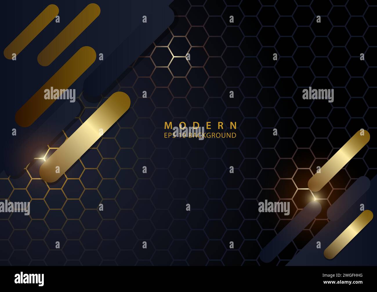 Luxurious abstract hexagonal shapes background, vector illustration ...