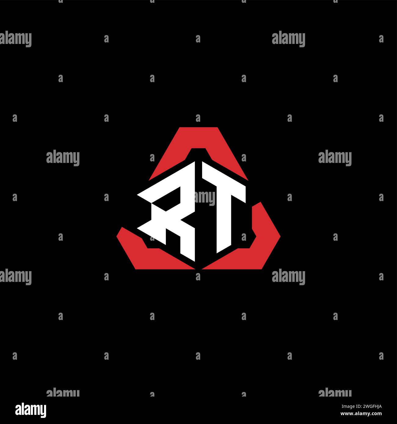 RT initial logo modern and futuristic concept for esport or gaming logo ...