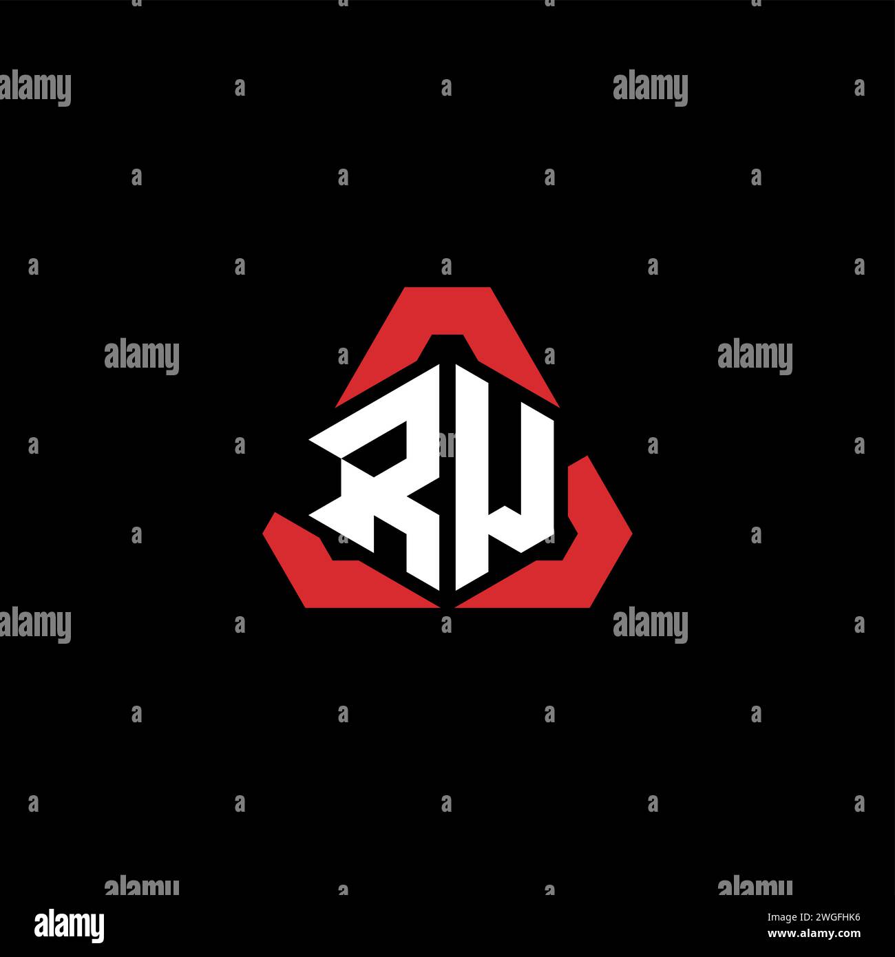 Rw gaming logo Stock Vector Images - Alamy