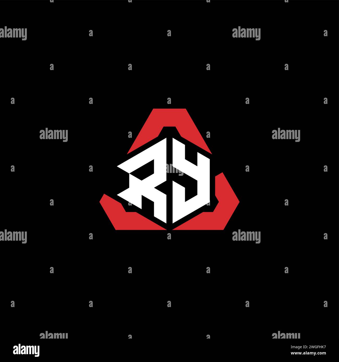 RY initial logo modern and futuristic concept for esport or gaming logo ...