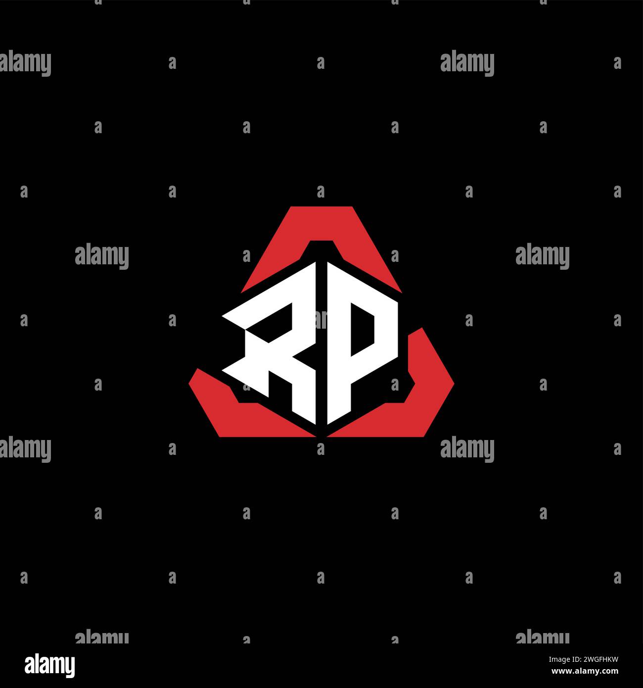 RP initial logo modern and futuristic concept for esport or gaming logo ...