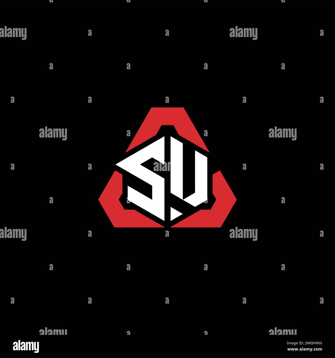 SU initial logo modern and futuristic concept for esport or gaming logo ...