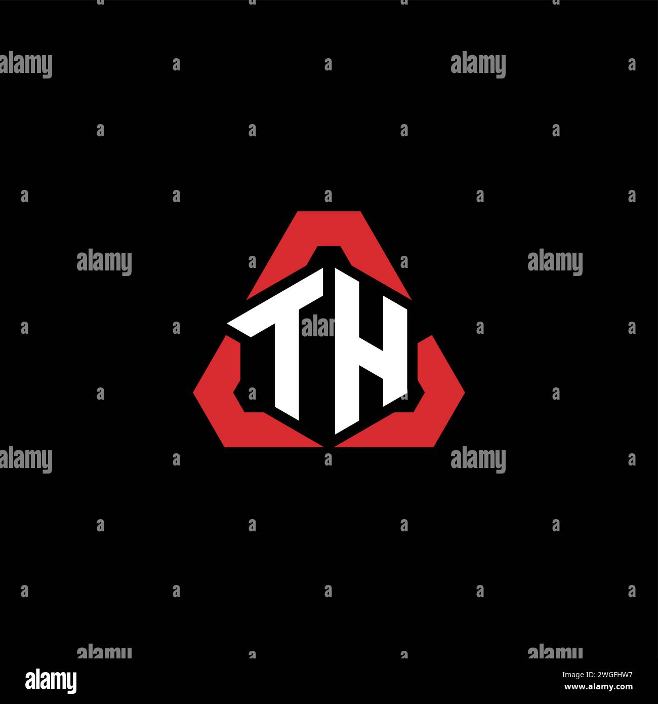 TH initial logo modern and futuristic concept for esport or gaming logo ...