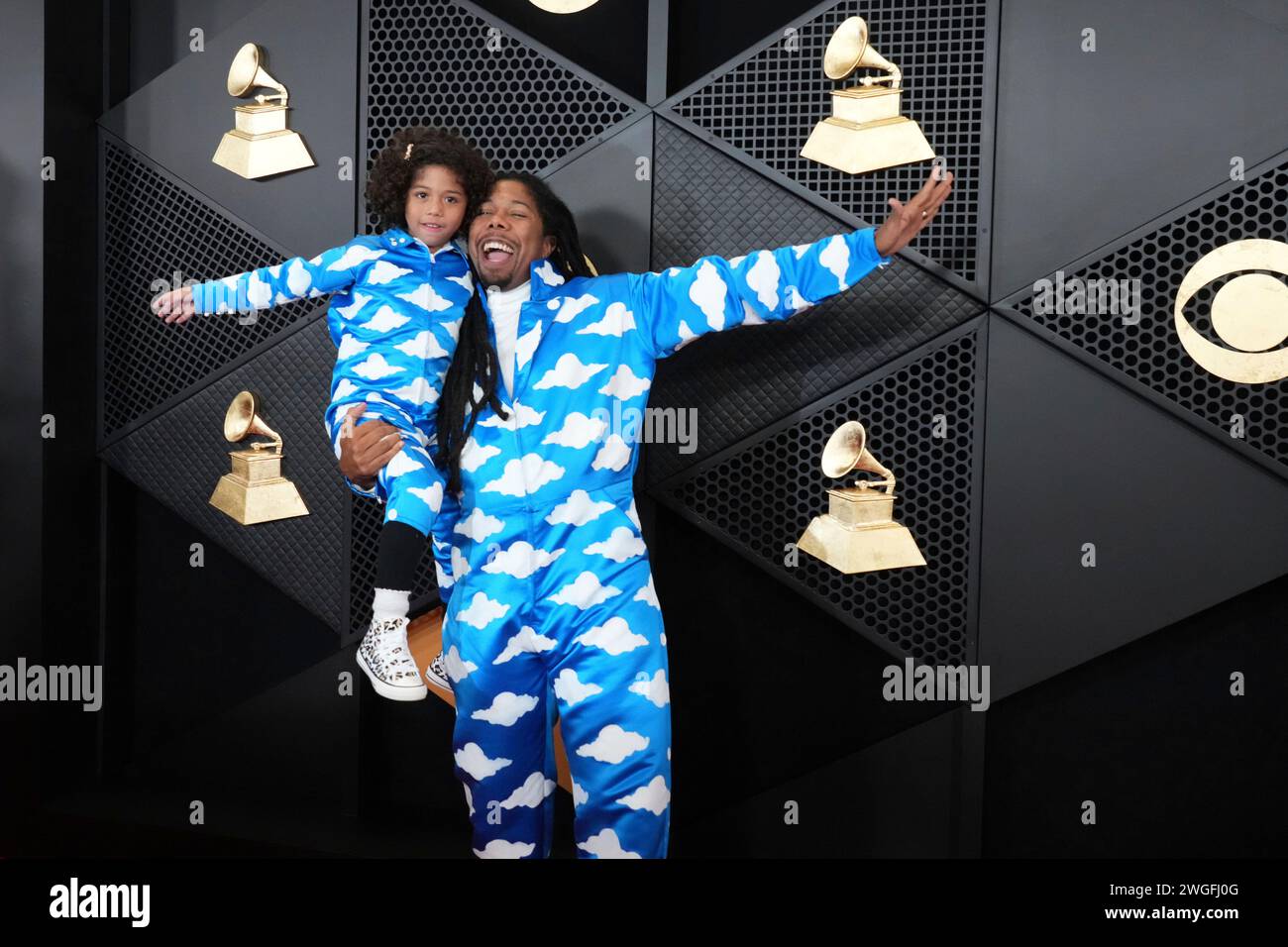 Ani, left, and Uncle Jimbo arrive at the 66th annual Grammy Awards on ...