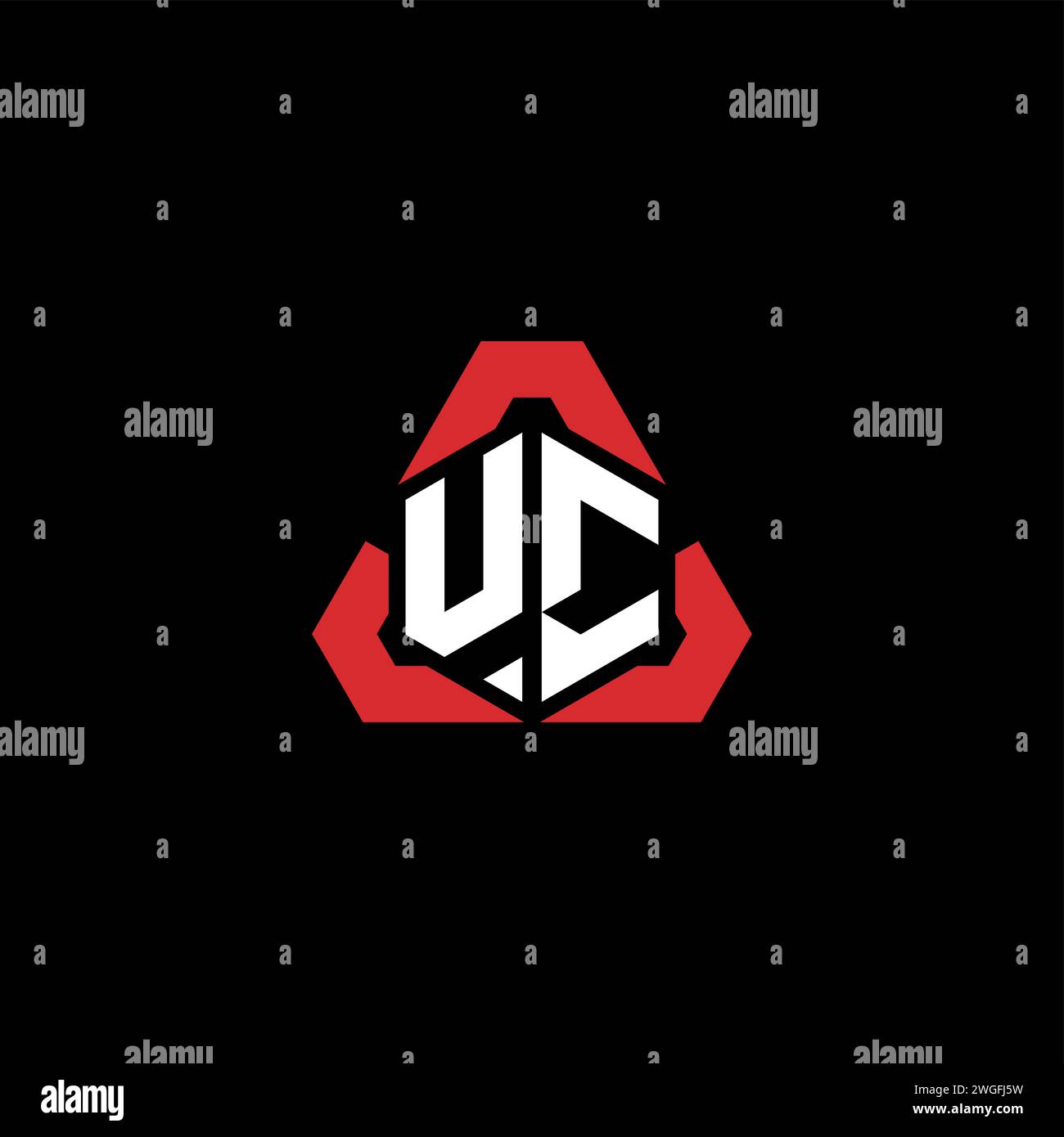 UC initial logo modern and futuristic concept for esport or gaming logo ...