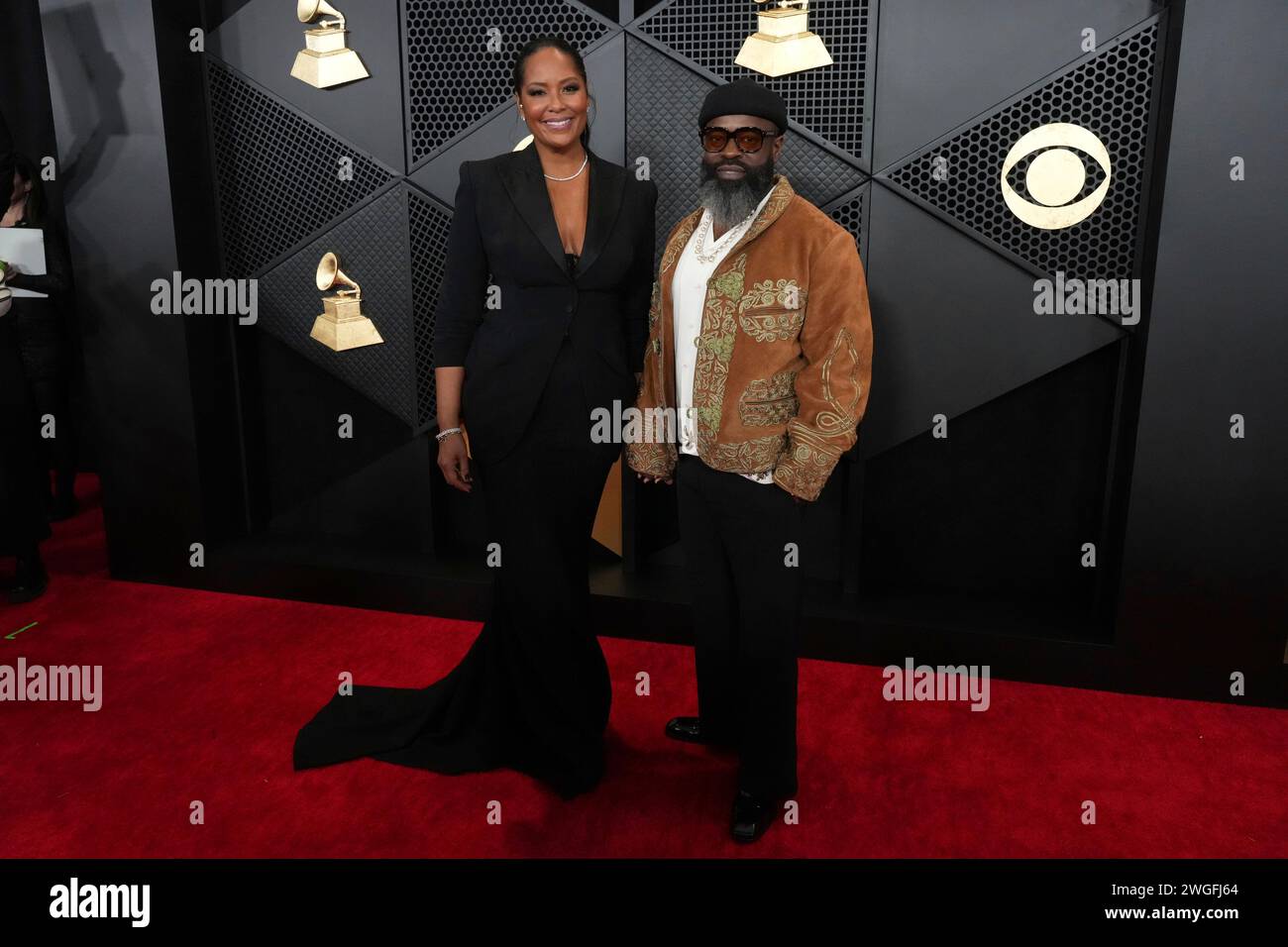 Michelle Trotter, left, and Black Thought arrive at the 66th annual ...