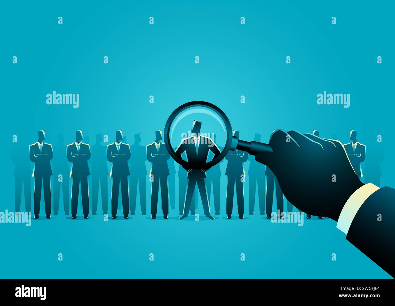 Searching for candidate, recruitment and employment concept, vector ...