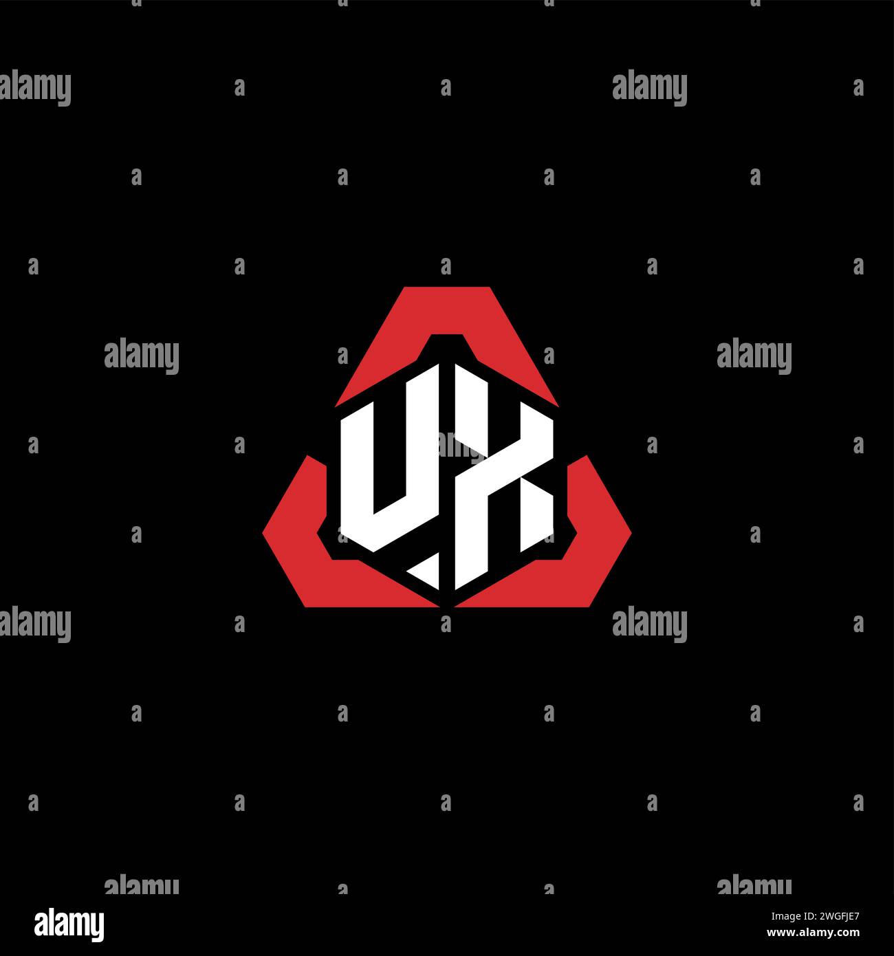 UX initial logo modern and futuristic concept for esport or gaming logo ...