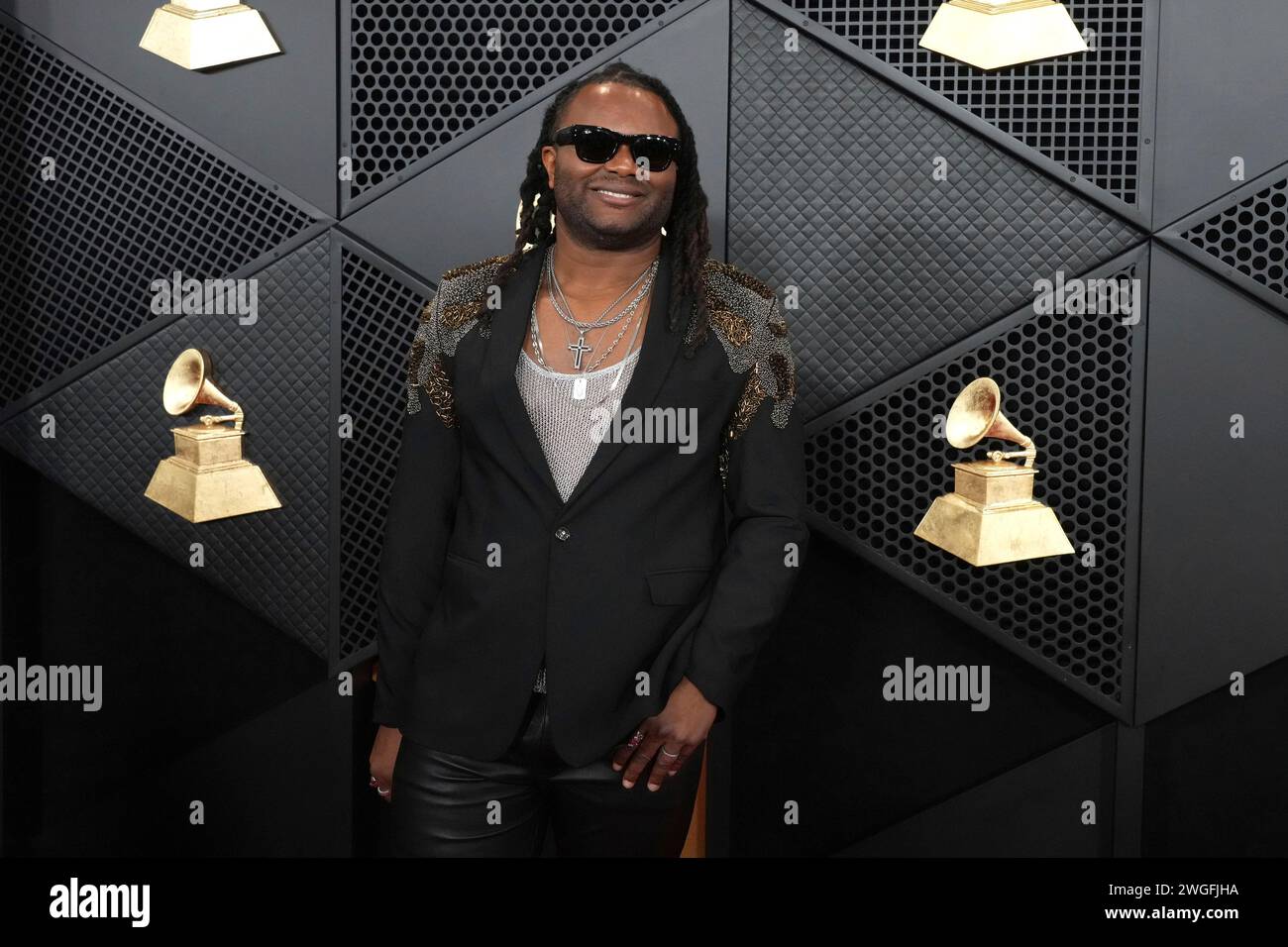 Blessing Offor arrives at the 66th annual Grammy Awards on Sunday, Feb ...