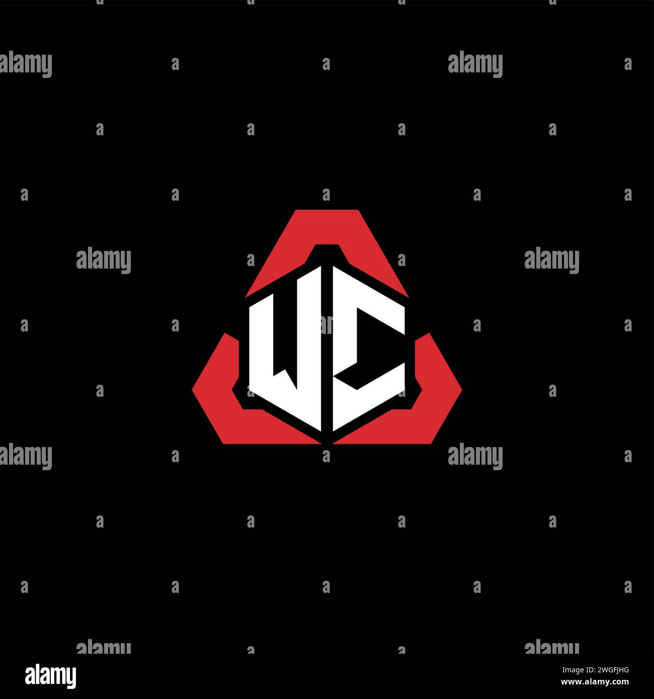 WC initial logo modern and futuristic concept for esport or gaming logo ...