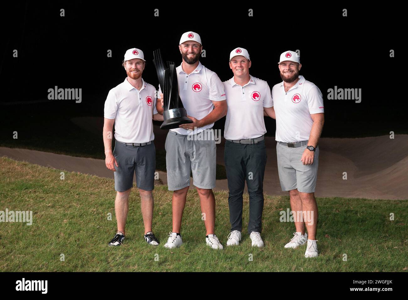 From left to right, Kieran Vincent, captain Jon Rahm, Caleb Surratt and ...