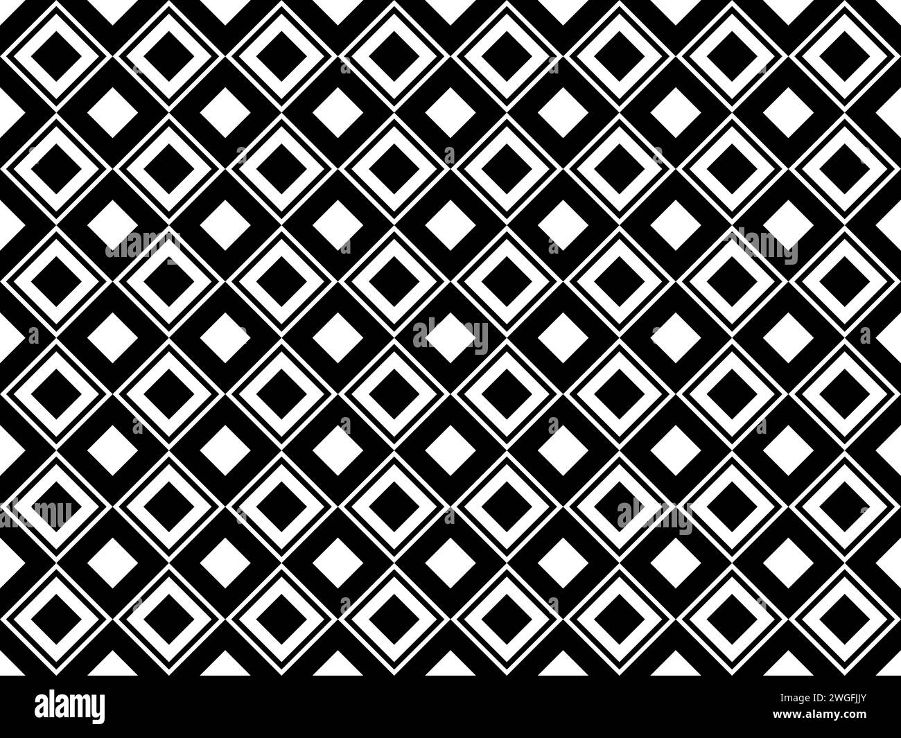Black and white seamless rhombus pattern, abstract geometric background, vector illustration ...