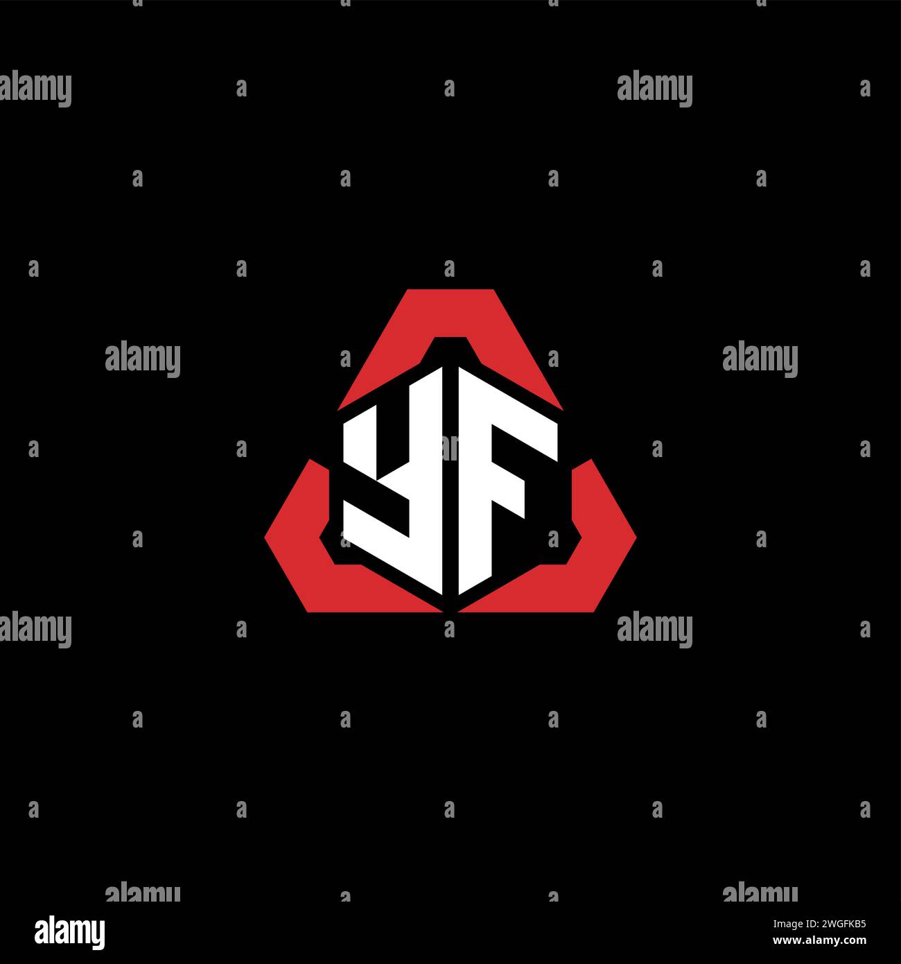 YF initial logo modern and futuristic concept for esport or gaming logo ...