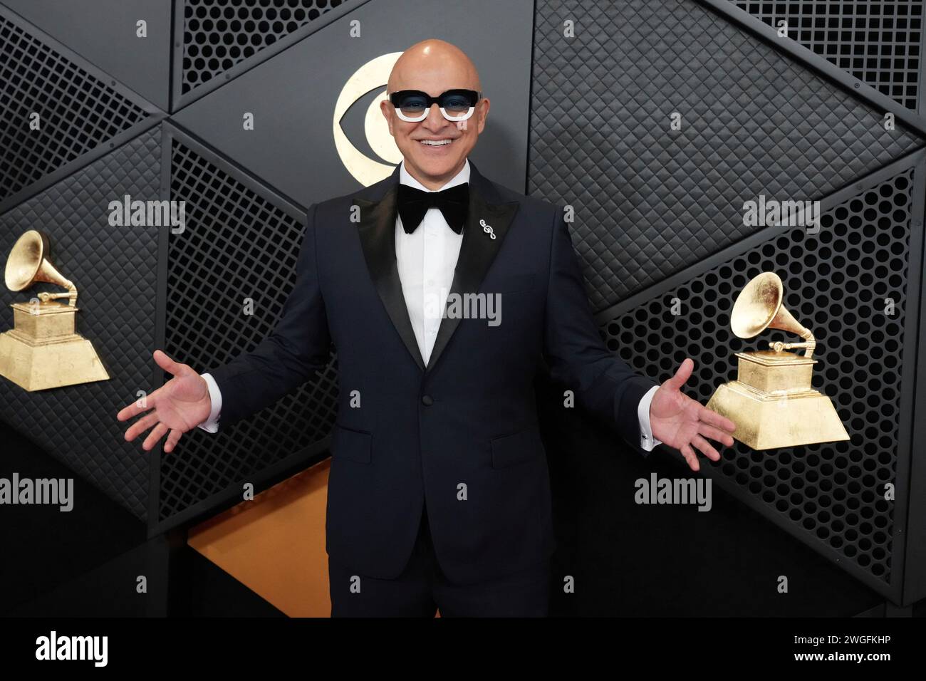 Omar Akram arrives at the 66th annual Grammy Awards on Sunday, Feb. 4 ...