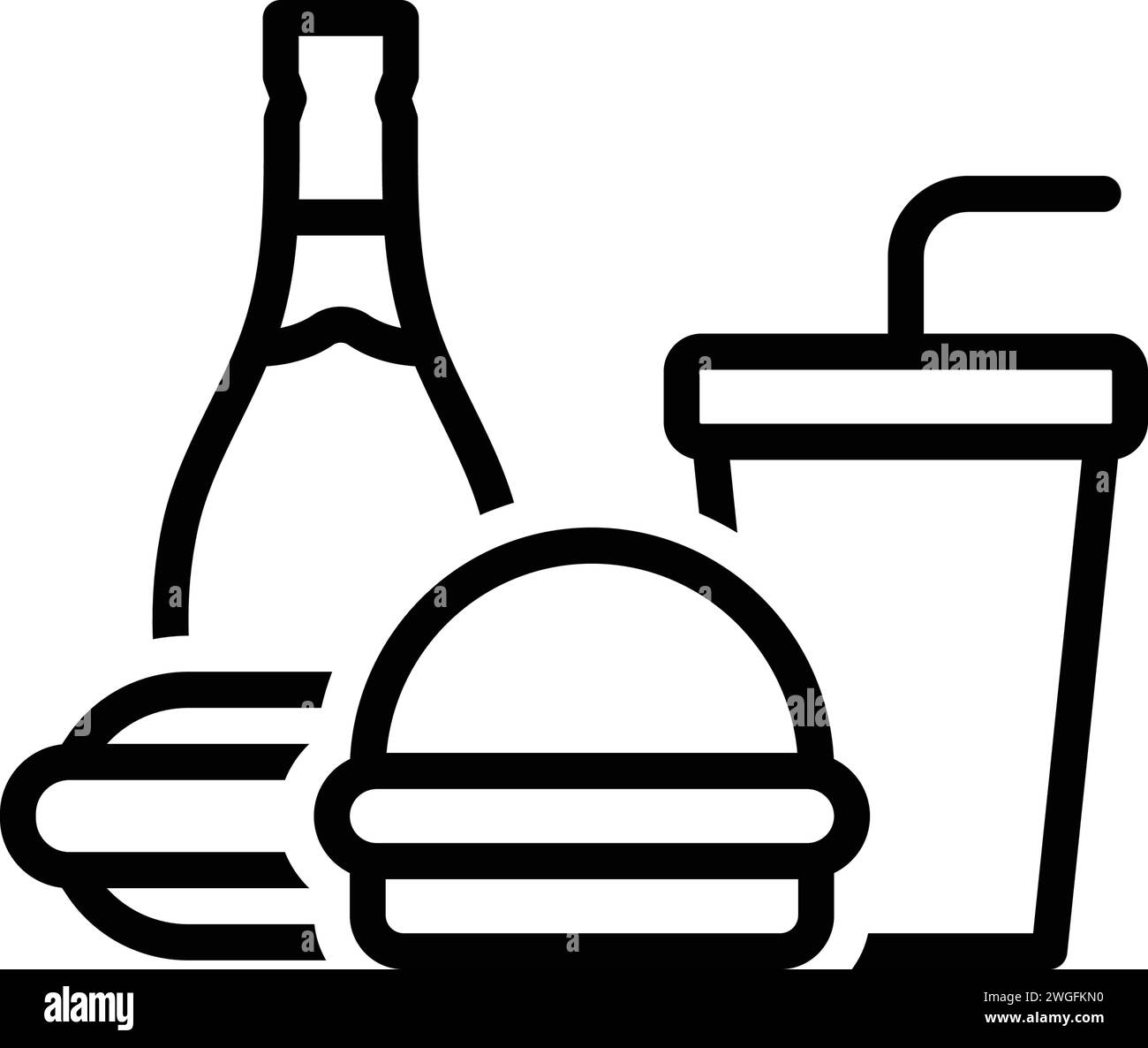 Hamburger combo Stock Vector Images - Alamy