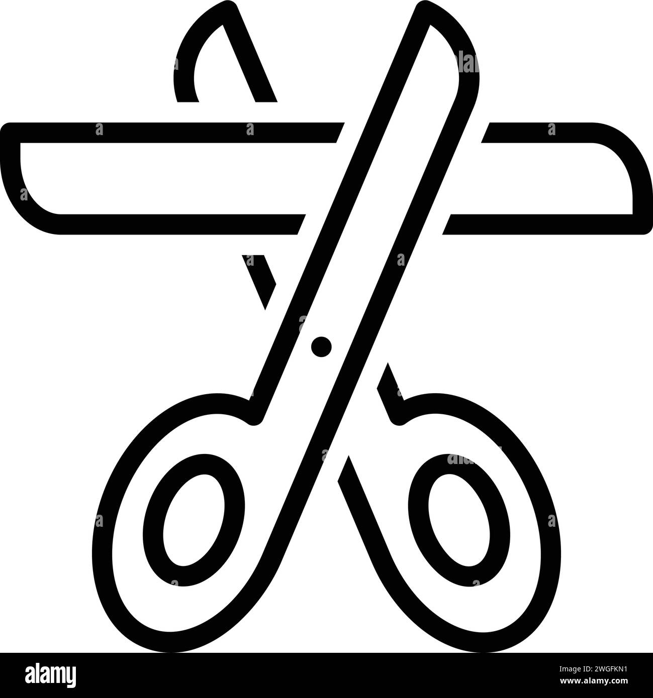 Cutting ribbon icon hi-res stock photography and images - Alamy