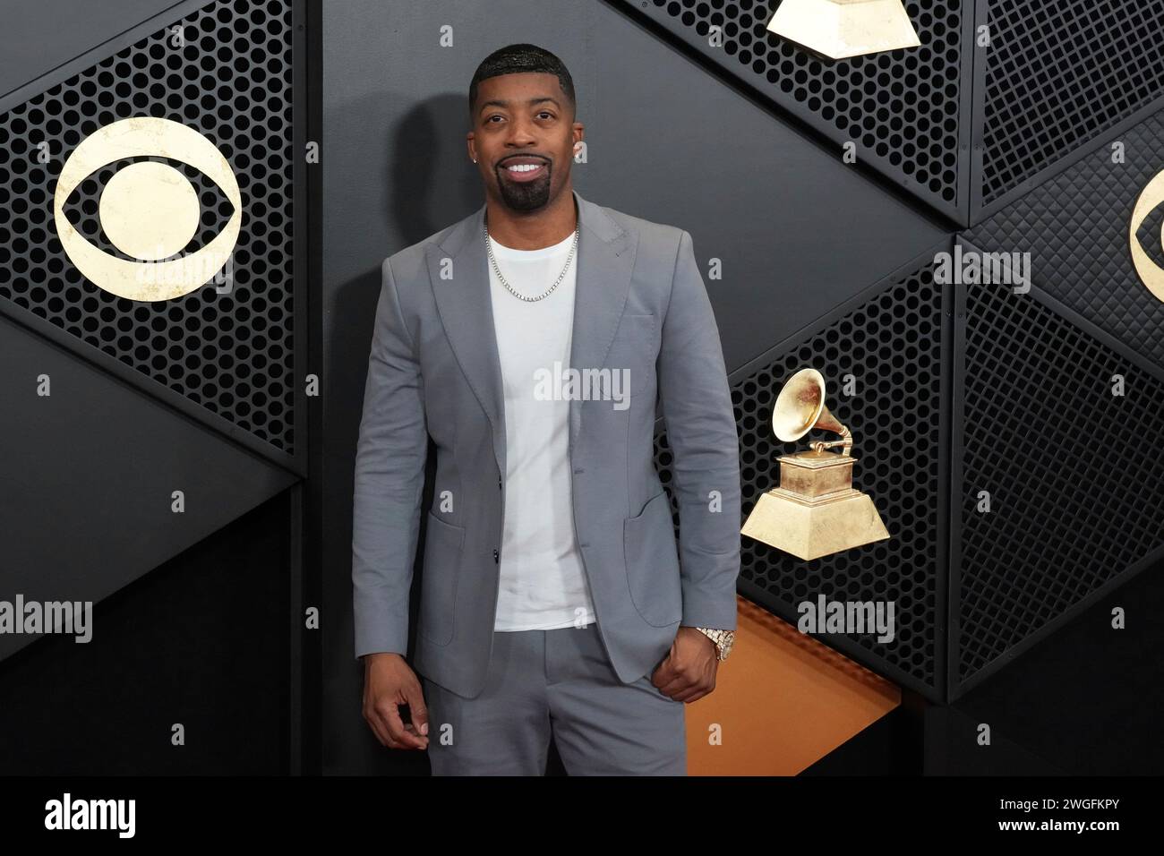 Joey Harris arrives at the 66th annual Grammy Awards on Sunday, Feb. 4 ...