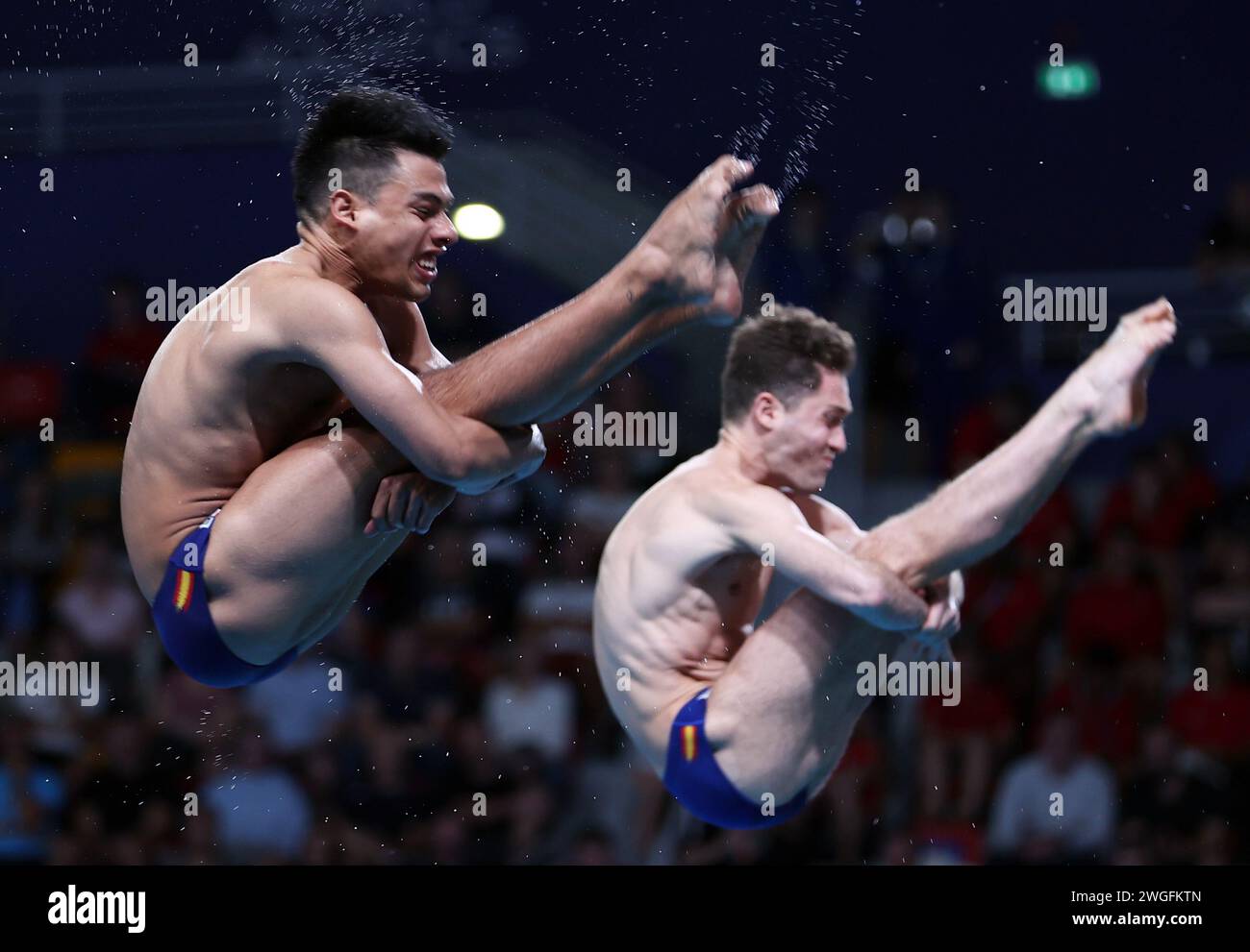 Doha, Qatar. 4th Feb, 2024. Spain's Adrian Abadia (L) and Nicolas ...