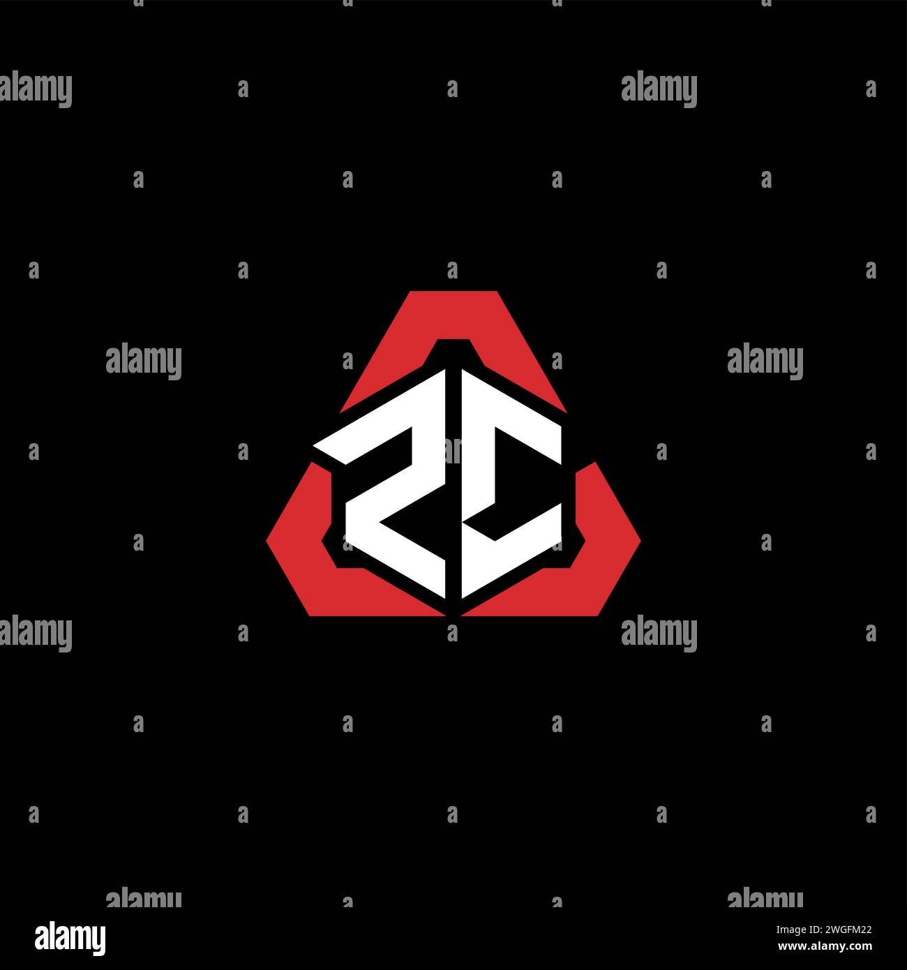 ZC initial logo modern and futuristic concept for esport or gaming logo Stock Vector Image & Art ...