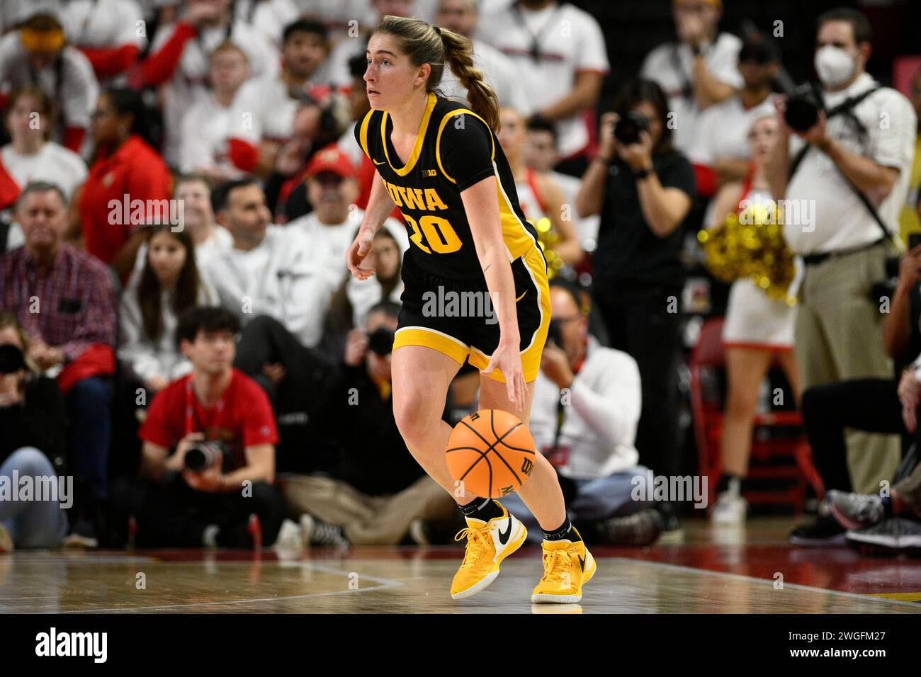 Iowa guard Kate Martin (20) in action during the second half of an NCAA ...