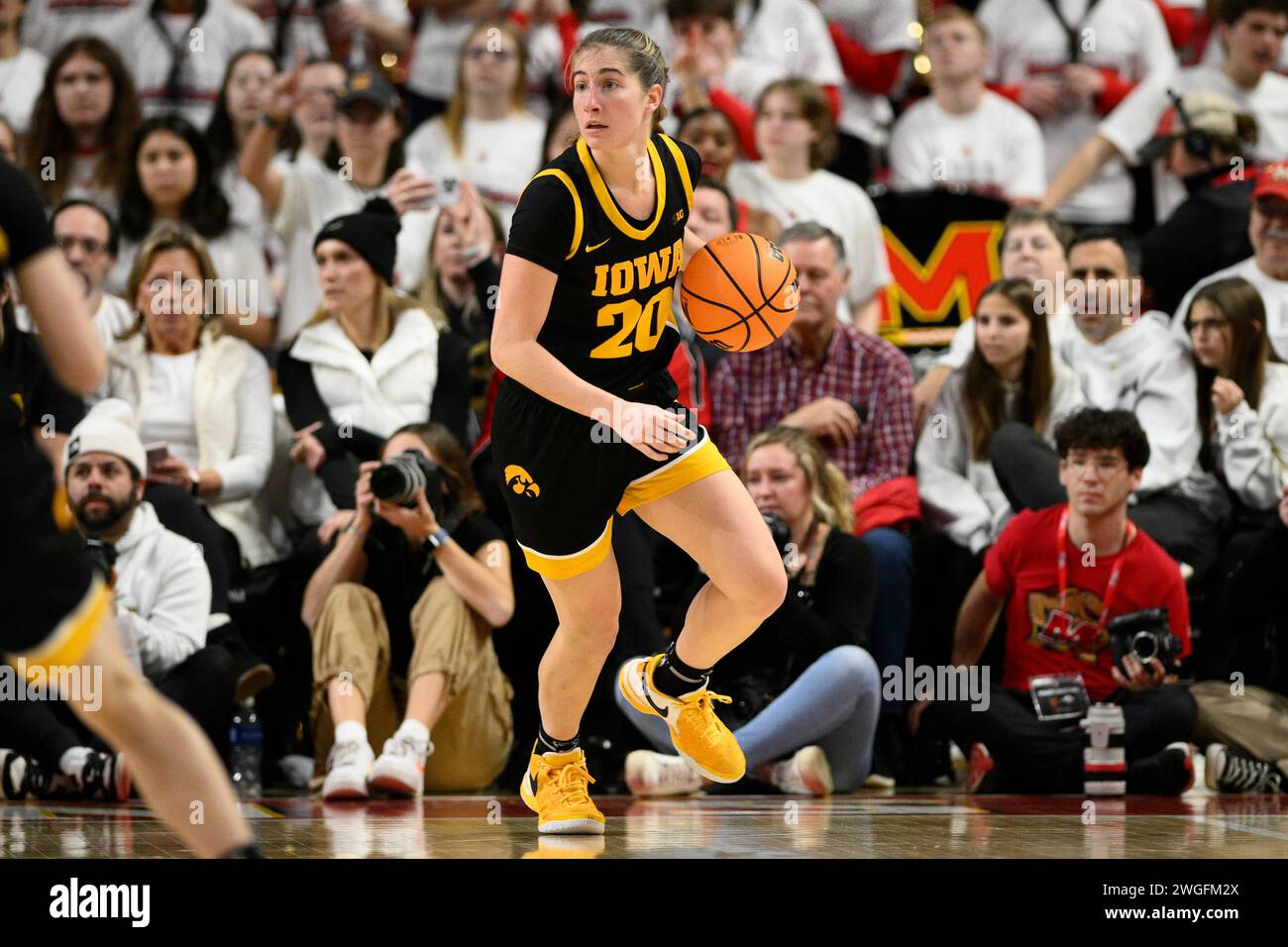 Iowa guard Kate Martin (20) in action during the second half of an NCAA ...