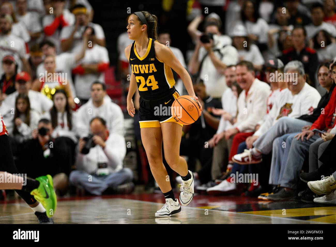Iowa guard Gabbie Marshall (24) in action during the second half of an ...