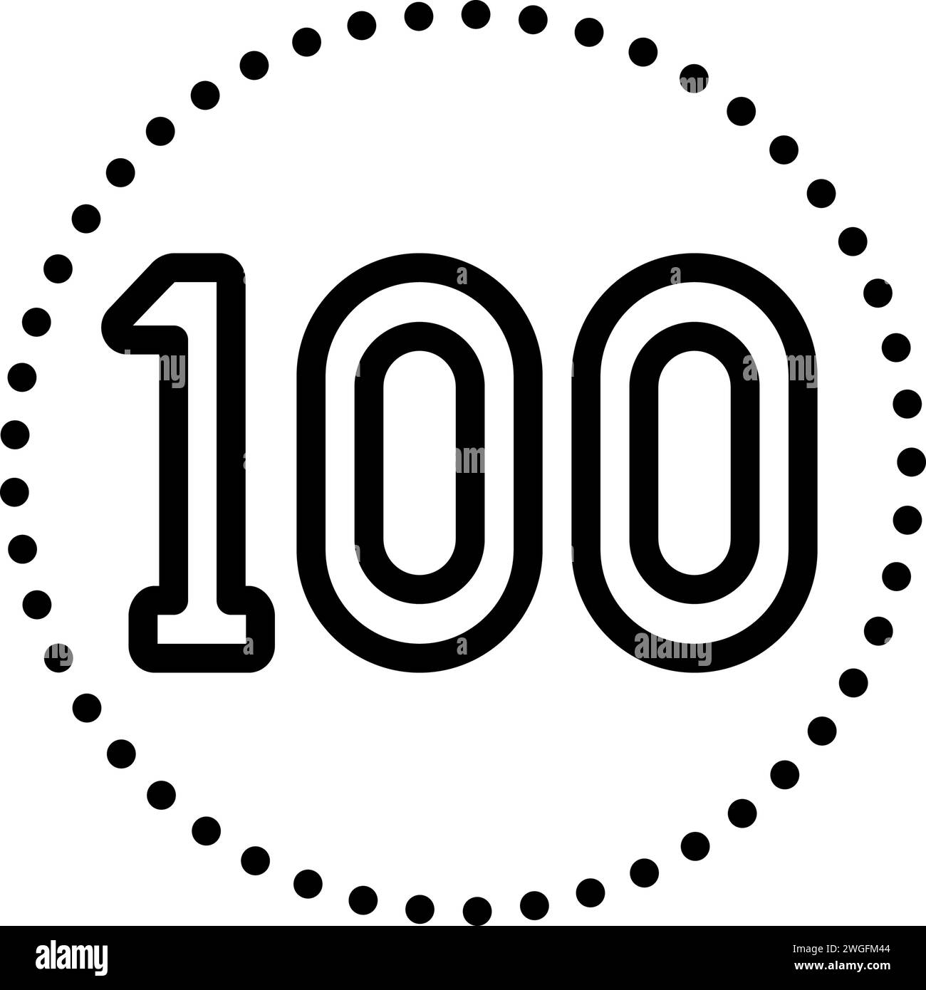 Icon for hundred,number Stock Vector Image & Art - Alamy