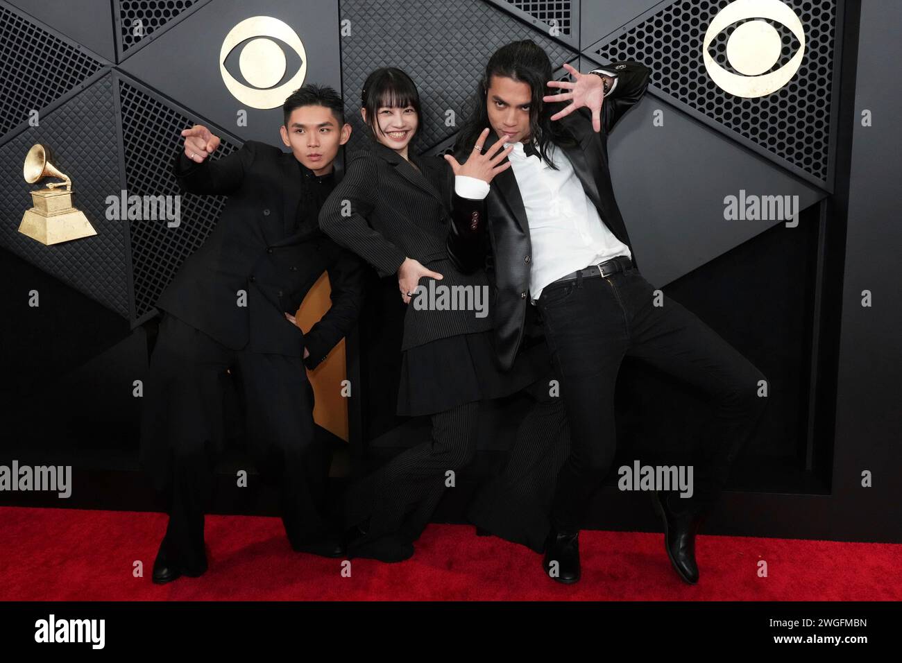 Yu-Chung Chang, from left, Yu Wei, and Jheng Han Li arrive at the 66th ...