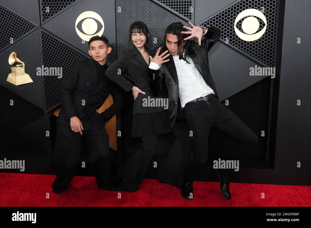 Yu-Chung Chang, from left, Yu Wei, and Jheng Han Li arrive at the 66th ...