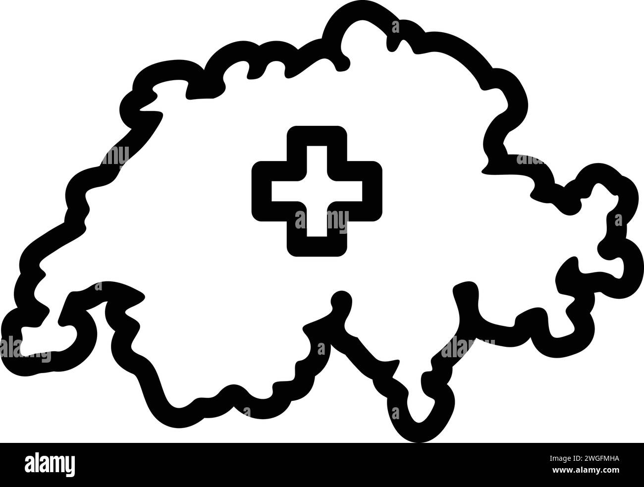 Swiss country map Black and White Stock Photos & Images - Alamy