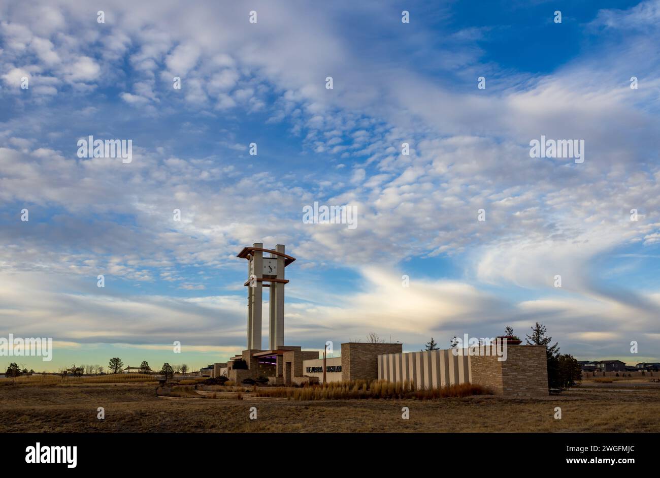 Aurora, Colorado - January 31, 2024: Community Monument in Hogan Park ...
