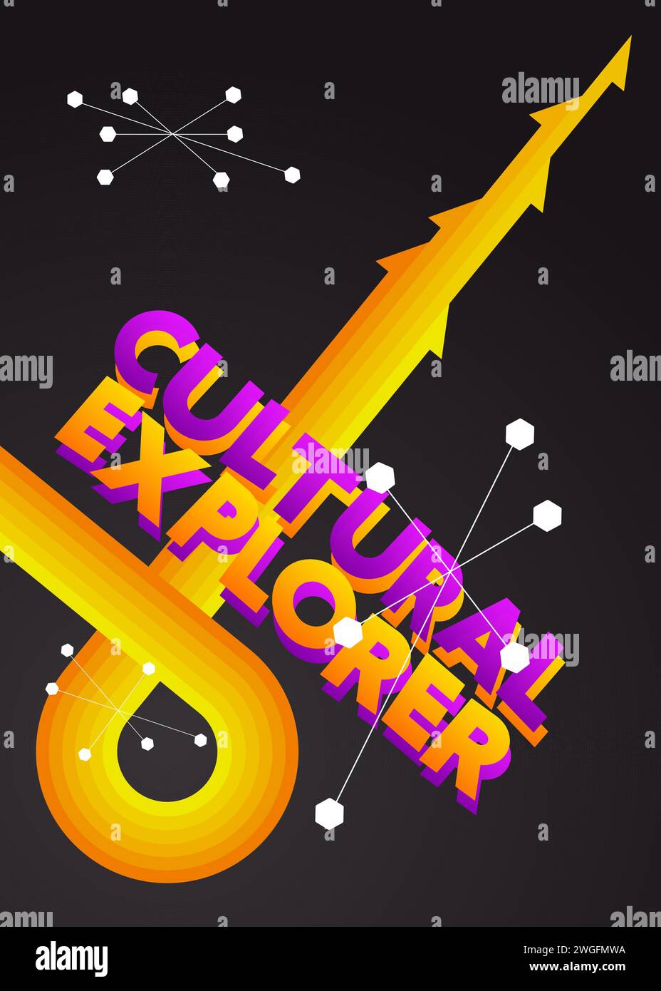 Retro 70s Background with Cultural Explorer word, Groovy Adventure ...