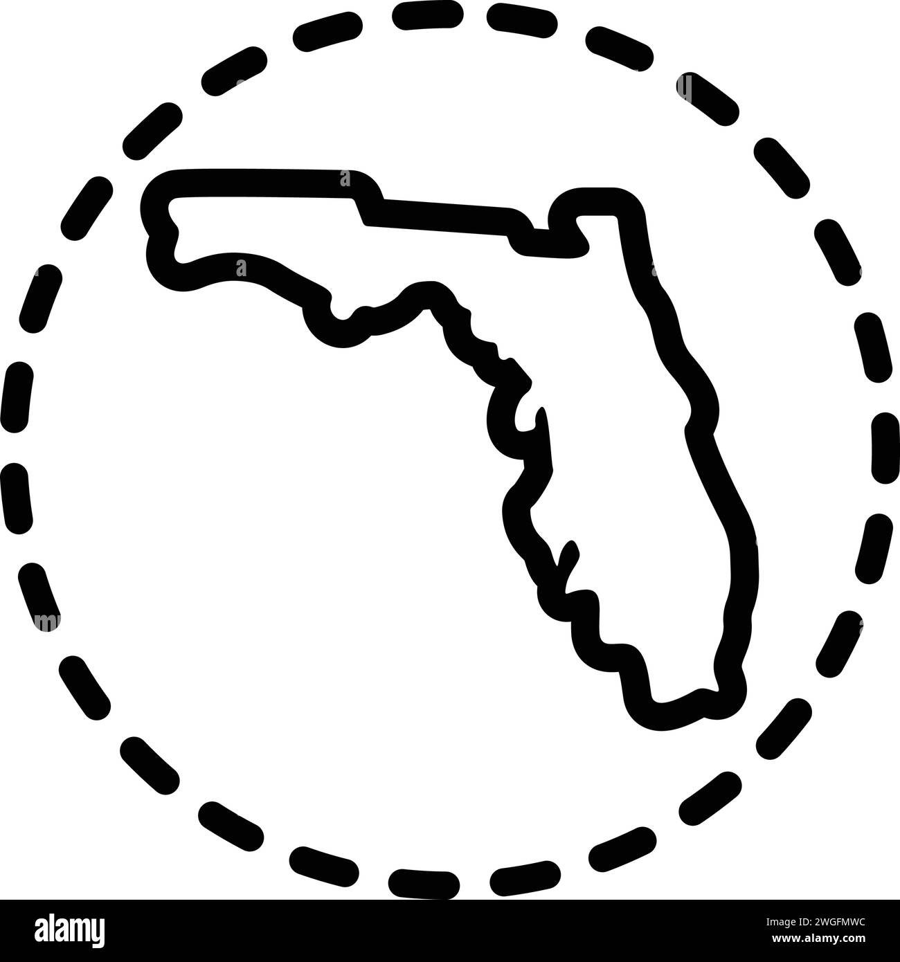 Florida map Stock Vector Images - Alamy