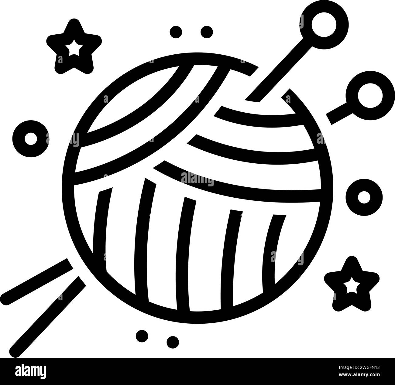 Knitting symbol Black and White Stock Photos & Images - Alamy