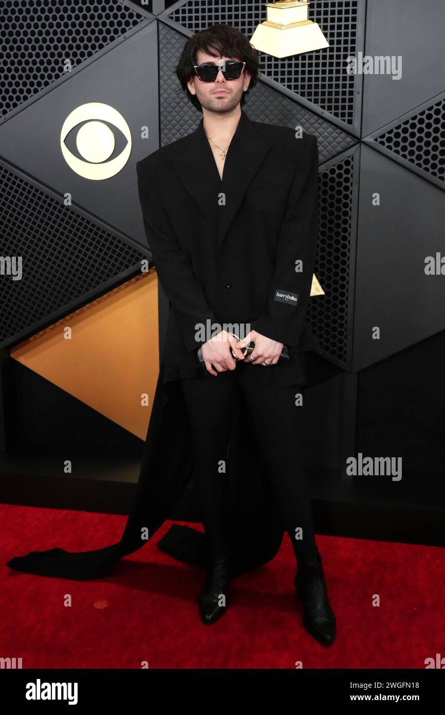 Alessio Filippelli arrives at the 66th annual Grammy Awards on Sunday ...