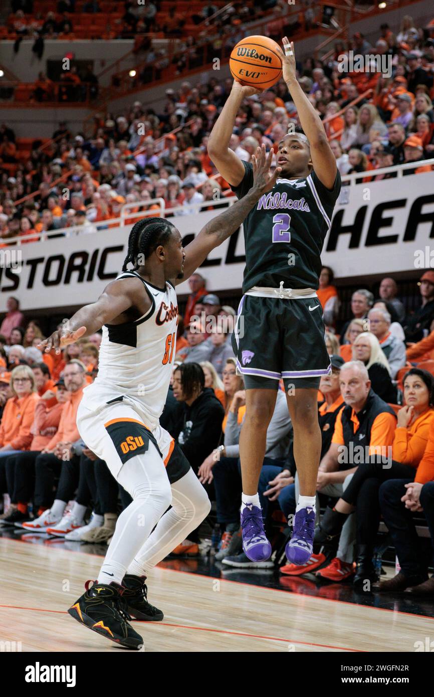 STILLWATER, OK - FEBRUARY 03: Kansas State Wildcats guard Tylor Perry ...