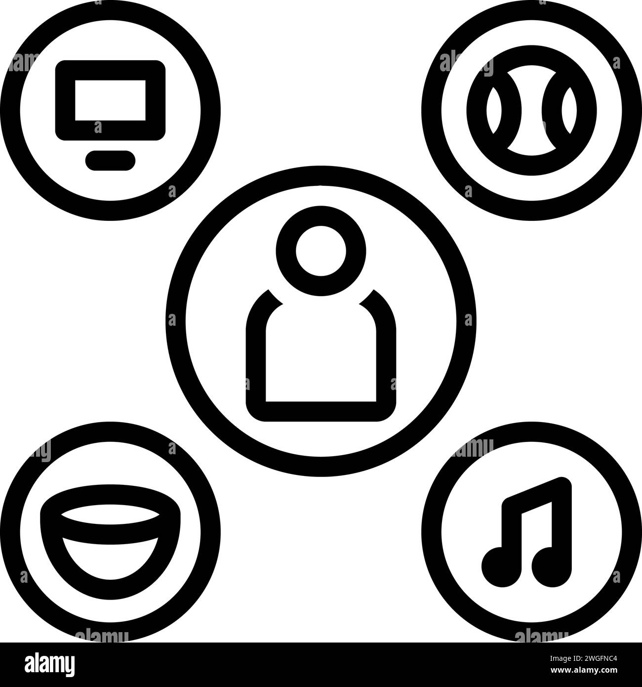 Sign hobbies symbol icon Black and White Stock Photos & Images - Alamy
