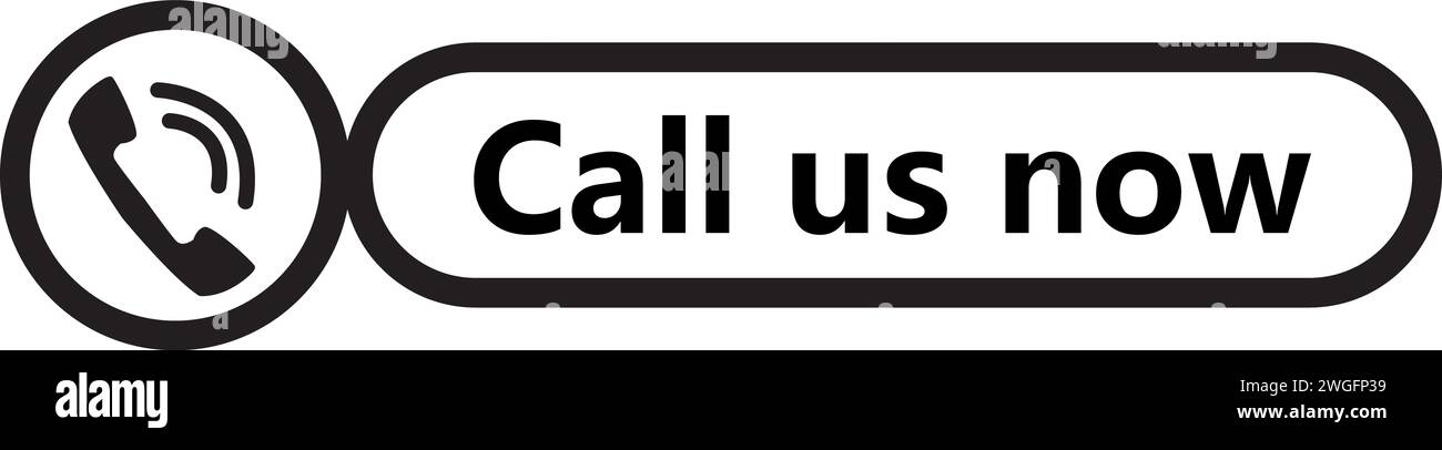Call us now icon. Banner call us now sign. Contact Us symbol. flat ...