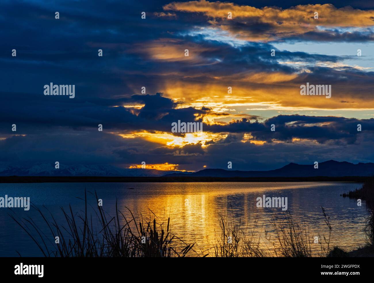 The setting sun lights up the clouds in the Turpin Unit of Farmington ...