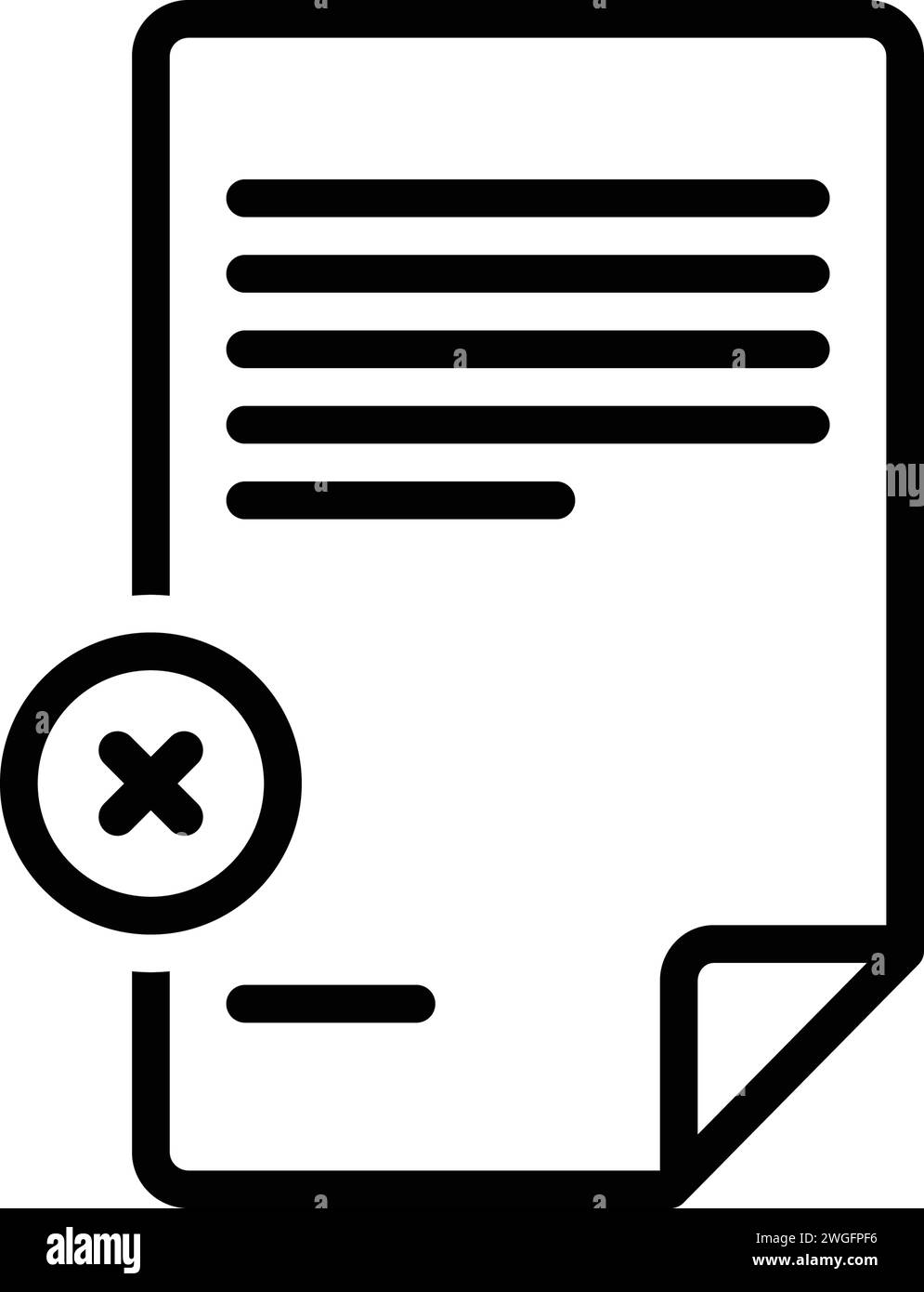 Icon for unsigned,paper Stock Vector Image & Art - Alamy