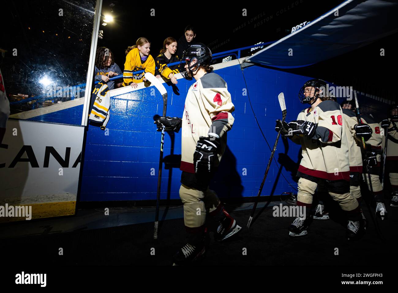 Tsongas Center. 4th Feb, 2024. Massachusetts, USA; Montreal defender ...