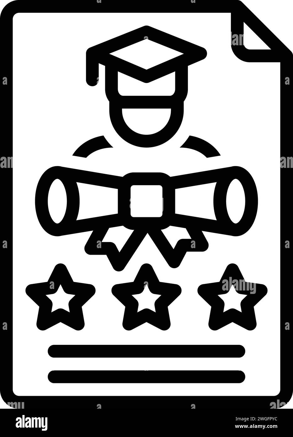 Icon for graduates,degree Stock Vector Image & Art - Alamy